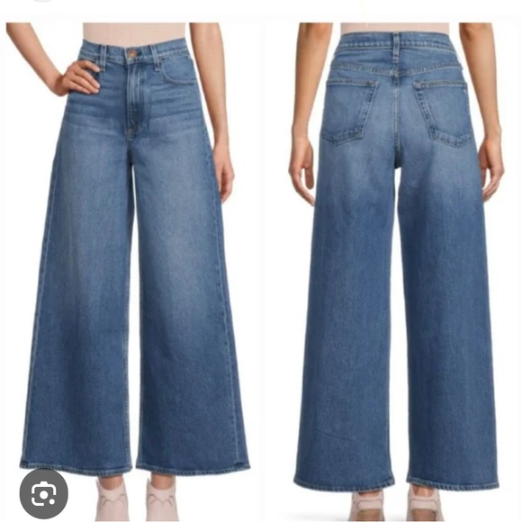 rag & bone | Jeans | Rag Bone Serena High Rise Crop Blue Flare Wideleg ...